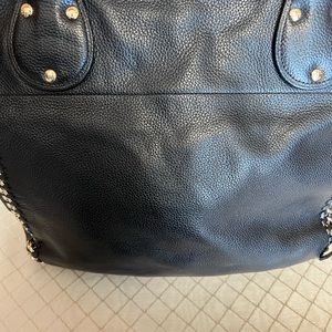 Coach | Bags | Auth Coach Tote Bag Purse Tall Large Black With Gold ...